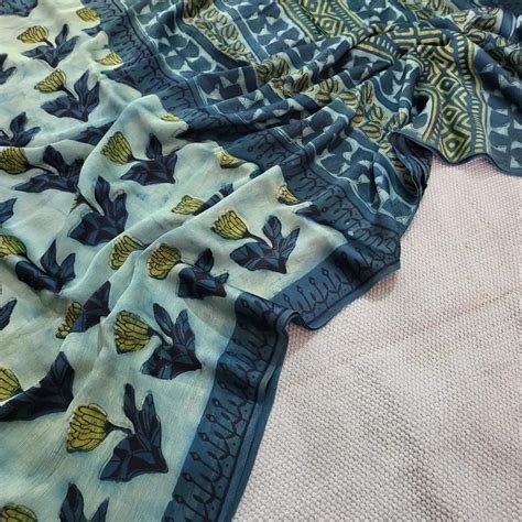 Hand Block Vanaspati Modal Silk Saree At ₹ 2250piece In Jaipur Id
