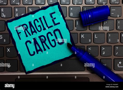 Word Writing Text Fragile Cargo Business Concept For Breakable Handle With Care Bubble Wrap