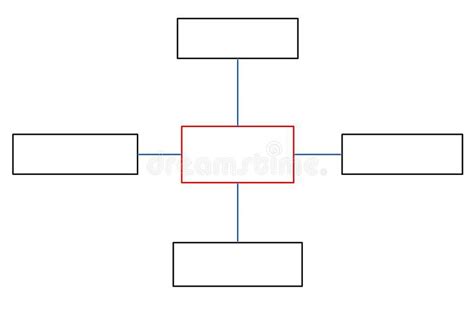A Diagram With Five Empty Boxes Stock Illustration Illustration Of Connected Drawn 117751819