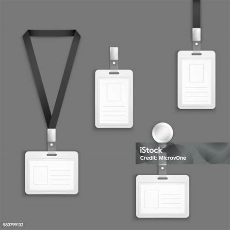 식별 흰색 빈 플라스틱 Id 카드 벡터 세트 0명에 대한 스톡 벡터 아트 및 기타 이미지 0명 개념 개념과 주제 Istock