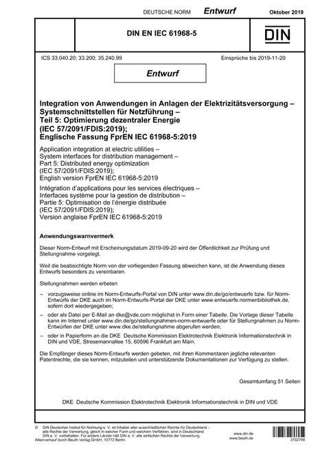 Din En Iec 61968 5 Draft Pdf Standards Club