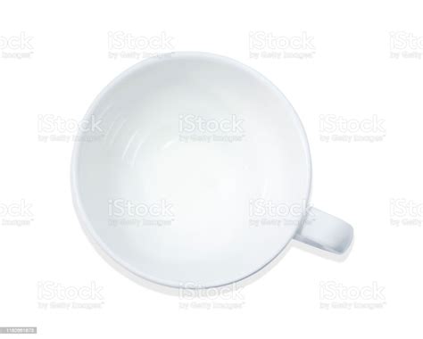 빈 커피 화이트 컵의 상단보기흰색 배경에 격리 흰색 세라믹 머그잔 커피 또는 차 컵 클리핑 경로 0명에 대한 스톡 사진 및 기타 이미지 Istock
