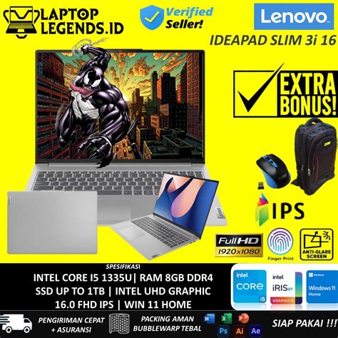 Jual Laptop Lenovo Ideapad Slim I Intel I U Ddr Gb Tb Fhd Win Home Grey