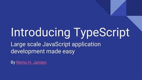 Typescript 101 Introduction Ppt