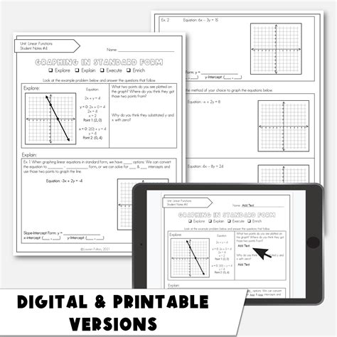Graphing Linear Equations In Standard Form Notes Lauren Fulton Math Graphing Linear Equations In Standard Form Notes Lauren Fulton Math