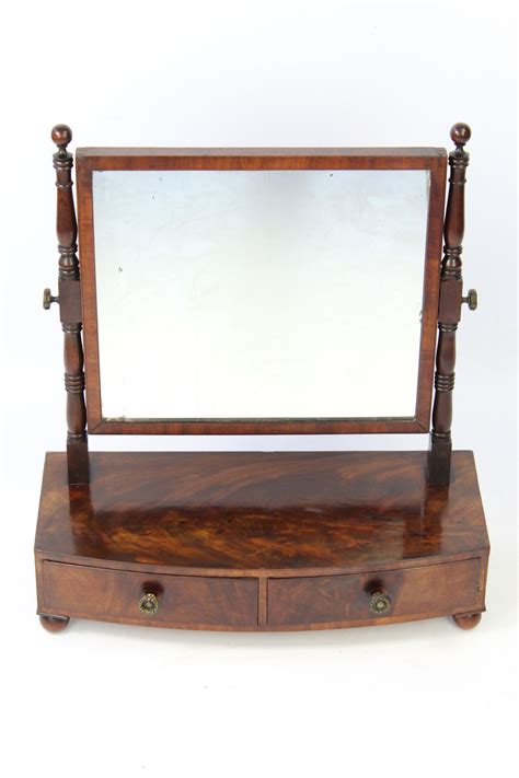 Small Antique Regency Mahogany Dressing Table Mirror