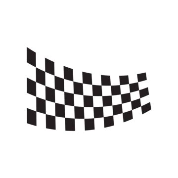 Minimalistic Racing Flag Emblem Iconic Design For Races Vector Motocross Speed Logo PNG And