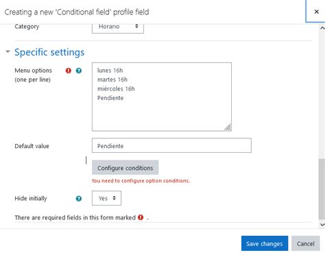 Moodle Plugins Directory Conditional Field