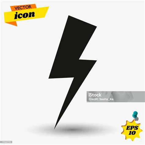 번개 전력 벡터 로고 디자인 요소 에너지와 천둥 전기 기호 개념입니다 원에 번개 볼트 기호입니다 플래시 벡터 엠블럼 템플릿입니다 빠른 속도 기후 묘사에 대한 스톡 벡터 아트
