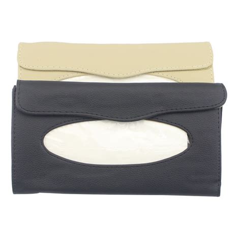 Universal Small PU Leather Car Vehicle Tissu Paper Napkin Box Holder China Car Tissue Box