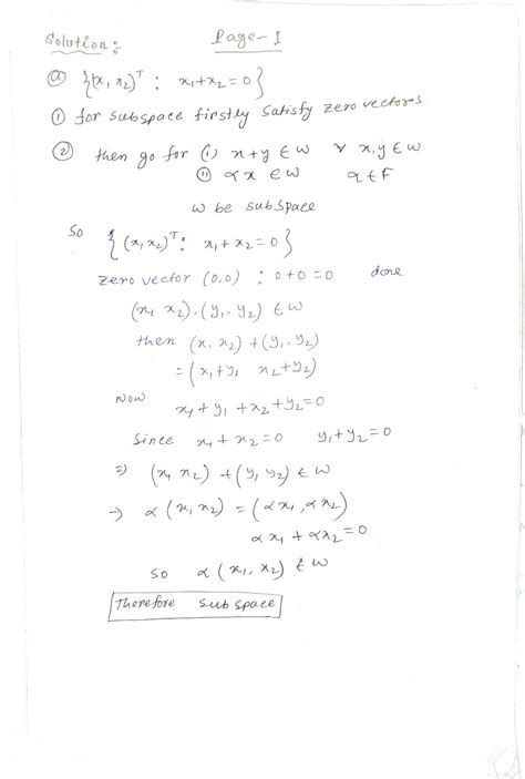 Solved Determine Whether The Following Sets Form Subspaces Of R2 A