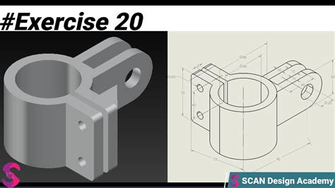 Solidworks Tutorial Exercise 20 For Beginner Begginers Solidworks Youtube