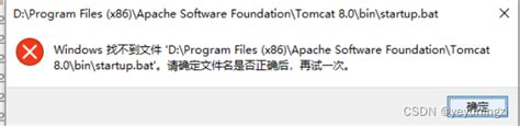 windows找不到文件xxxx bin startup bat tomcat无法启动 找不到startup bat怎么办 csdn博客