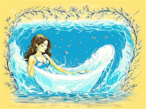 Premium Photo Woman Bathing Tub Royalty Vector Graphic