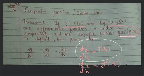 Composite Function Chain Ruletheorem If Yfu And Fugugx Are D