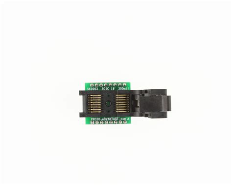 Proto Advantage Soic 16 Socket To Dip 16 Adapter 300 Mil Body 1 27 Mm Pitch
