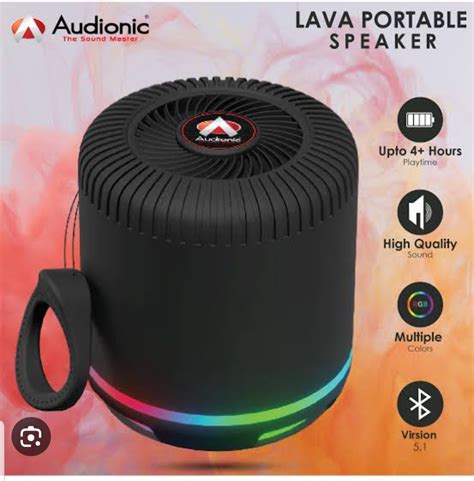 Audionic Lava Bluetooth Mini Speaker More Than 4 Hours Battery Timing 1
