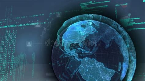 Animation Of Globe Programming Language Icons Over Cropped Hands Of