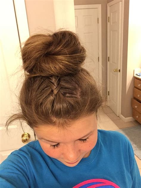 Braid Into A Messy Bun Braided Hairstyles Cool Hairstyles Hair Styles