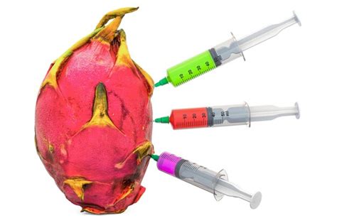 Premium Photo Pitaya Or Dragon Fruit With A Syringes Full Of