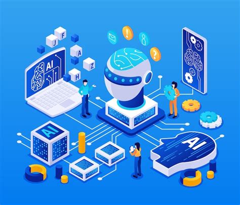Premium Vector Ai Artificial Intelligence Isometric Composition