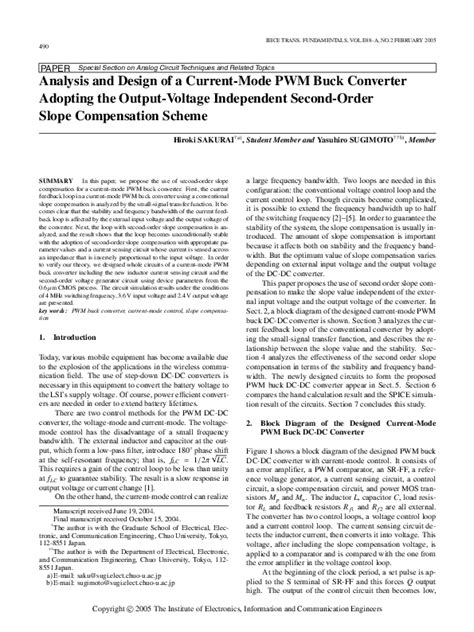 Pdf Paper Special Section On Analog Circuit Techniques And Related