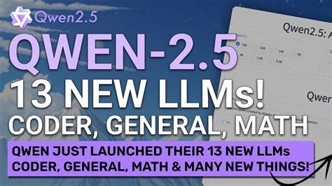 Qwen 25 The 13 New And Best Opensource Llms Are Here Qwen 25 Language Coder And Math Youtube