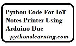 Python Code For Attendance System Using Arduino With RFID Pythonslearning