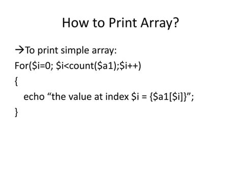 41 Php Arrays Ppt