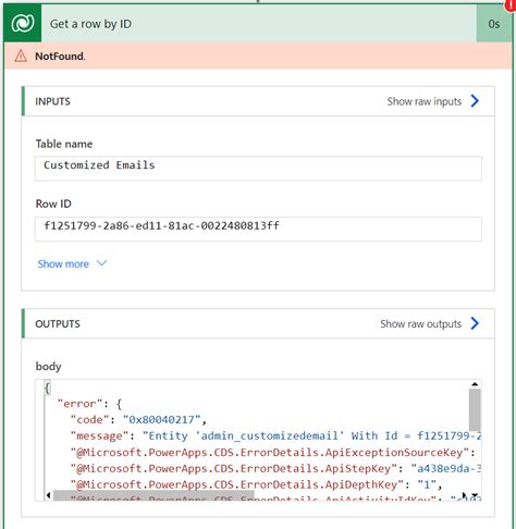 [coe Starter Kit Bug] Flows Unable To Find Row Id In Customized Email Table · Issue 5365