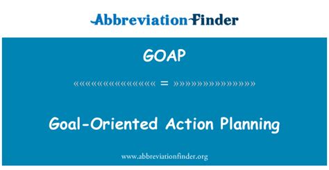 GOAP 代表 面向目標的行動計畫 Goal Oriented Action Planning