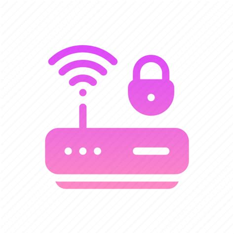 Router Wifi Padlock Wireless Security Icon Download On Iconfinder