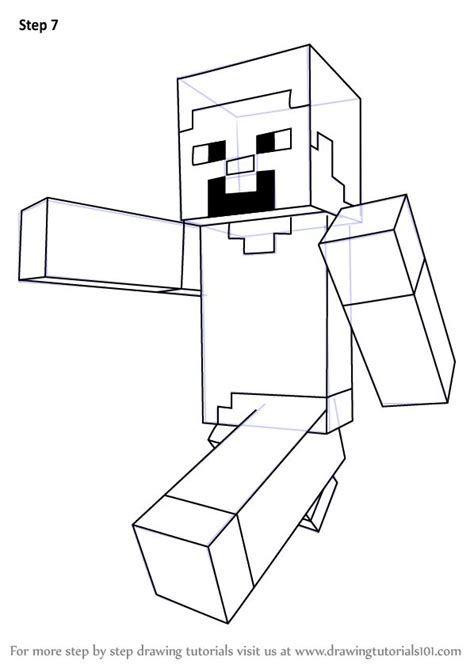 How To Draw Steve From Minecraft Майнкрафт
