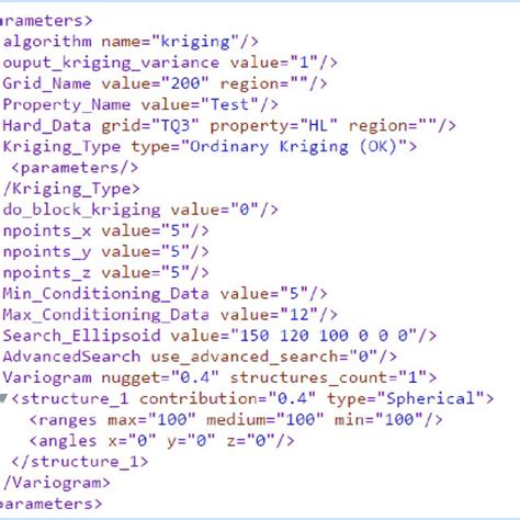 Xml String Of Wps Base On Html Post For Calculating Kriging
