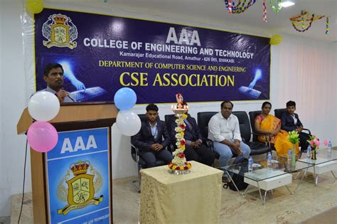 Cse Association Inauguration Aaa College Of Engineering And Technology