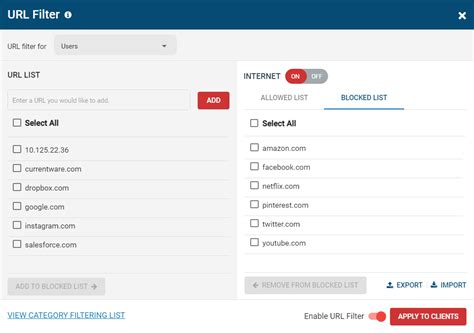 how to control internet access based on users currentware