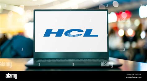 POZNAN POL JUN 28 2022 Laptop Computer Displaying Logo Of HCL