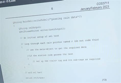 Solved The Following Code Stub Is Used To Generate The XML Chegg