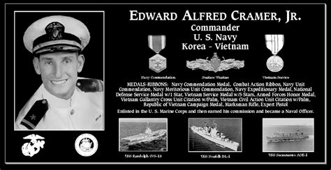 Commander Edward Alfred Cramer Jr Mt Soledad Virtual Plaque