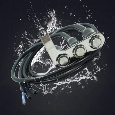 On Off Push 3 Buttons For Headlight Horn Turn Signle With Led Daraz