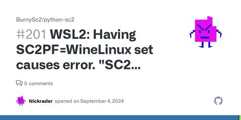 Wsl2 Having Sc2pfwinelinux Set Causes Error Sc2 Installation Not