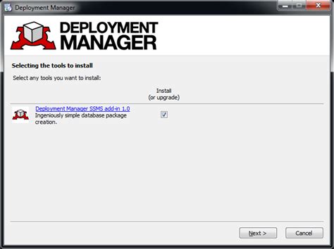 Installing The Sql Server Management Studio Add In Deployment Manager 2 Product Documentation