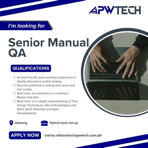 Apwtechjobs Manualtester Manualqa Qaengineer Hiring Bryan Santos