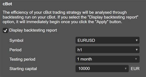 Customise An Algorithm Ctrader Algo