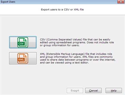 Importing And Exporting Users