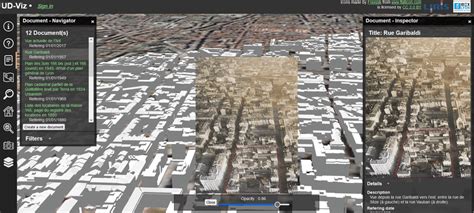 three dimensional visualization of buildings and associated documents