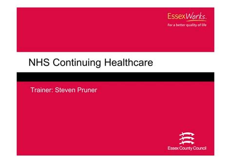 Nhs Chc Full Day Training Presentation Pdf
