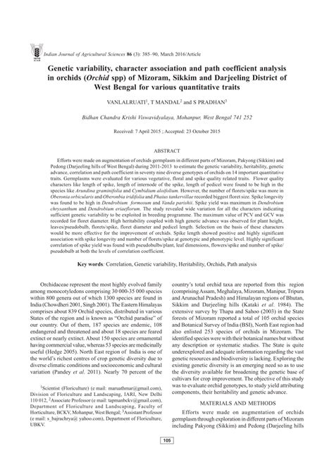 Pdf Genetic Variability Character Association And Path Coefficient