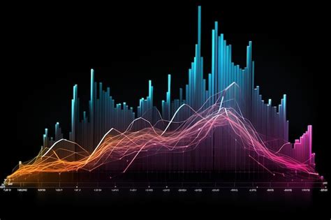 Premium Ai Image Colorful Digital Analytics Graph On The Black Background