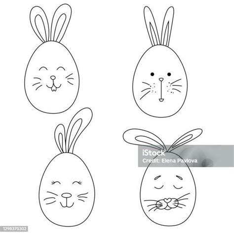 색칠 페이지 행복 부활절 부활절 토끼 달걀 부활절에 대한 벡터 문자입니다 아이들을위한 색칠 공부를 간략하게 설명합니다 0명에 대한 스톡 벡터 아트 및 기타 이미지 Istock